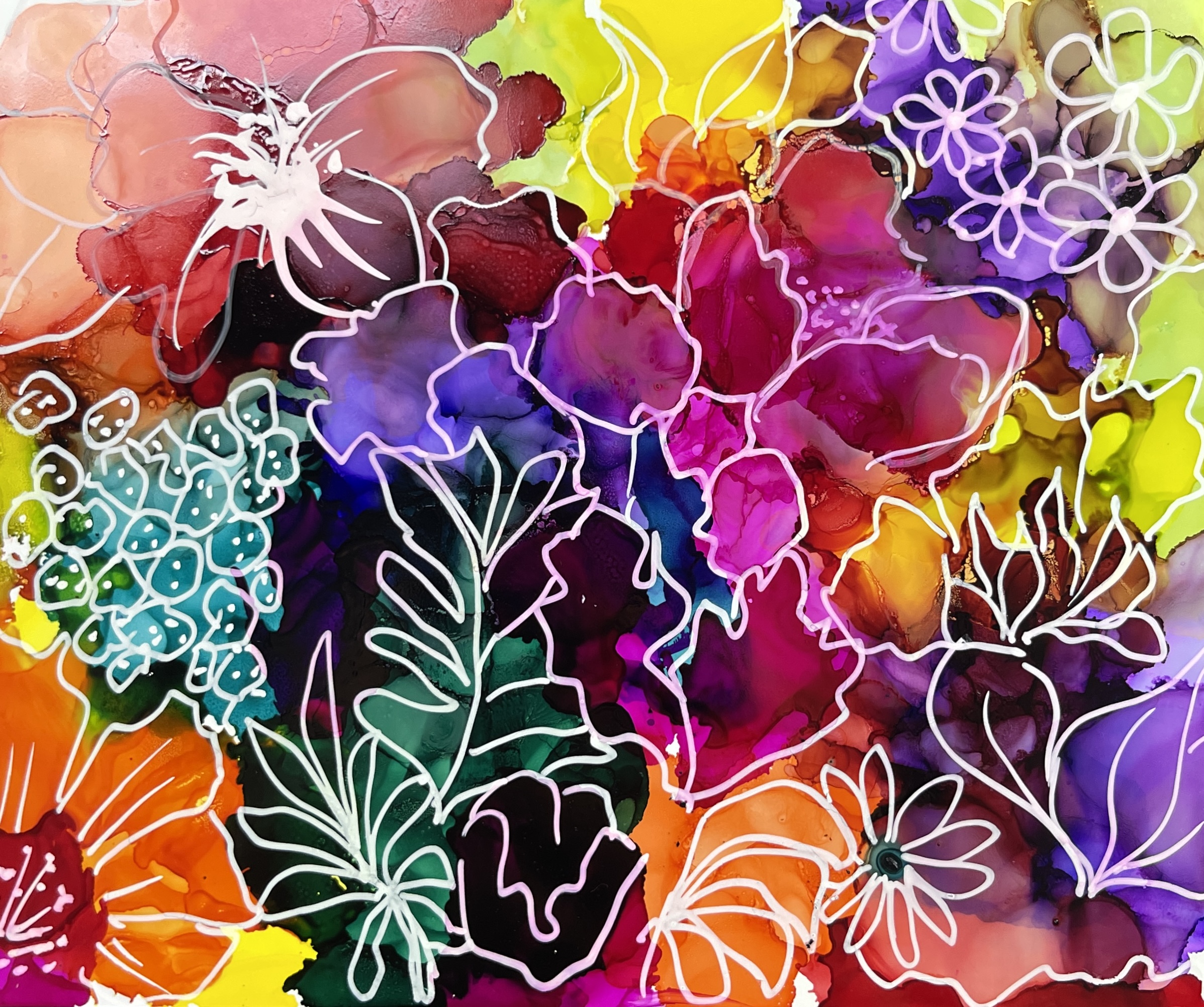 INCREDIBLE INKS CLASS, SATURDAY 5th July 2-4PM Beginner Jellyfish